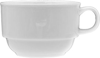 Holst Porzellan TH 018 Porzellan Tee/Kaffeetasse Smart 0,18 l stapelbar, weiß, 10.3 x 8.5 x 6 cm, 6 Einheiten