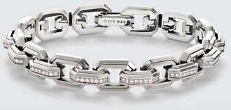 David Yurman Armband aus Sterlingsilber mit Diamanten