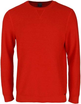 Olymp Rundhals-Strickpullover - - Knitwear - Herren - Rosa - 2XL