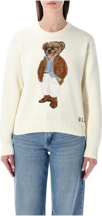 Ralph Lauren Femme, Pulls, Beige, Taille: 38 FR Polo Bear Sweater