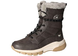 Mustang Jeans Damen Stiefelette warm gef&uuml;ttert sportliche Plateausohle 1481-604, Gr&ouml;&szlig;e:40 EU, Farbe:Grau