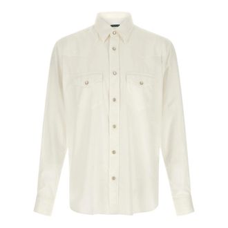Tom Ford Western Hand Baumwollhemd - - Shirts - Herren - Wei&szlig; - XL