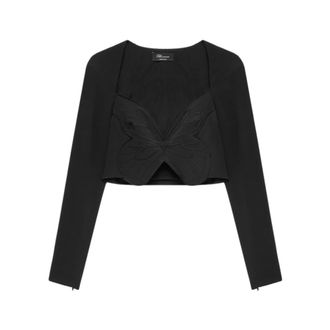 Blumarine Top M/L C/Farfalla - Femme - Tops - Noir - Taille: 34 FR