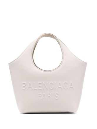 Balenciaga sac cabas Mary-Kate XS en cuir - Tons neutres