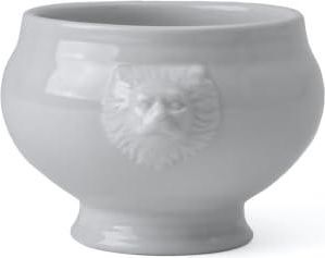 Holst Porzellan LK 045 SO Porzellan Löwenkopfterrine 0,45 l Weiß/Grau 14,5 x 10,5 x 8,5 cm 6 Stück