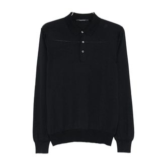 Tagliatore Homme, Tops, Bleu, Taille: M Polo Manches Longues Pablo