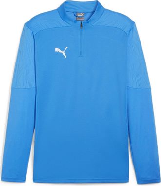 Puma TeamFinal Fleece-Oberteil f&uuml;r Herren, mit kurzem Rei&szlig;verschluss, Training (Blau)