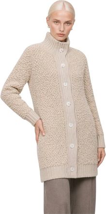 Kocca Femme, Pulls, Beige, Taille: 40 FR Cardigan Long Boucl&eacute;