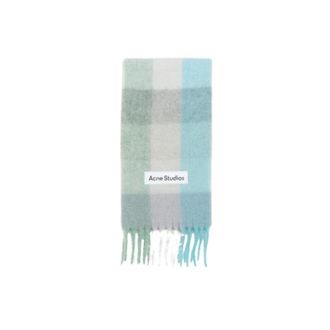 Acne Studios Karierter Schal mit gesticktem Logo - - Accessories - Damen - Mehrfarbig - ONE SIZE