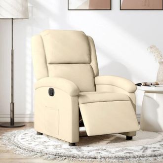 vidaXL vidaXL Relaxsessel Elektrisch Creme Stoff