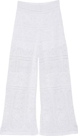 D.exterior Femme, Pantalons, Blanc, Taille: 38 FR Wide Pantalons