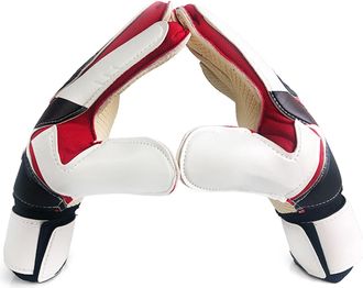 Walmeck Torwarthandschuhe, Verdickte Latex-Handfl&auml;che, Maximaler Schutz, Griff, Erwachsene, Fu&szlig;ball, Blau, Gr&uuml;n, Rot, Gr&ouml;&szlig;e 7/8/9 (8)