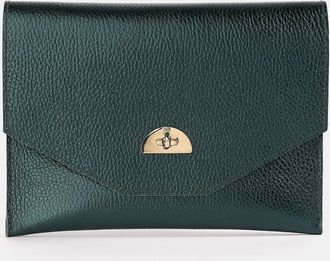 The Cambridge Satchel Company The Twist Lock Pouch - Metallic Emerald