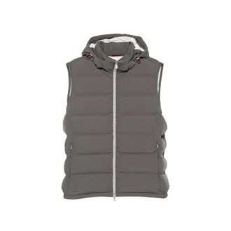 Brunello Cucinelli Gilet matelass&eacute; - Homme - Vestes - Gris - Taille: S