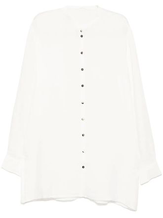 Label Under Construction chemise à boutonnière - Blanc