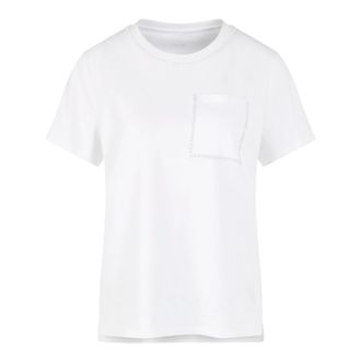 Marc Cain Shirt aus Baumwollstretch - - Tops - Damen - Wei&szlig; - 2XL