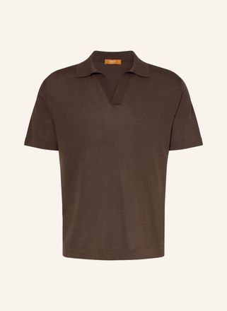Cruna Cruna Strick-Poloshirt braun