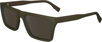 Lacoste unisex, Accessoires, Vert, Taille: 56 MM Lunettes de soleil Khaki avec Style L6009S