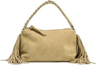 Generic NYSBH Mini sac &agrave; franges en daim pour femme, petit sac &agrave; main de designer de luxe, sac &agrave; bandouli&egrave;re spacieux pour femme, sac &agrave; pompon tendance
