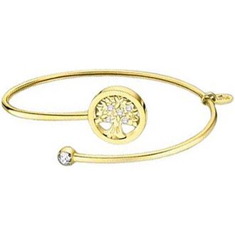 Lotus Bracelet jonc femme acier doré arbre de vie