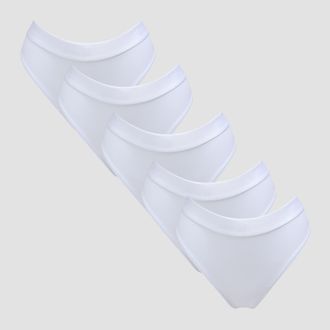 MyProtein Culotte de style bikini taille mi-haute MP pour femmes (lot de 5) - Blanc - XS