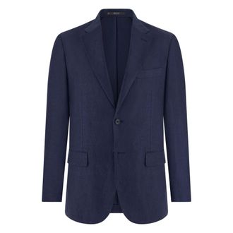 Boggi Milano Homme, Vestes, Bleu, Taille: M Veste Micro Textur&eacute;e