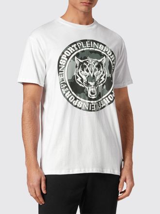 Plein Sport T-shirt en coton avec imprim&eacute; graphique et logo contrastant
