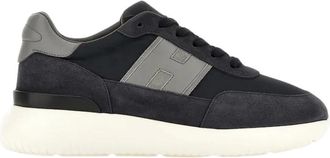 Hogan Homme, Chaussures, Bleu, Taille: 42 1/2 EU Suede H Baskets