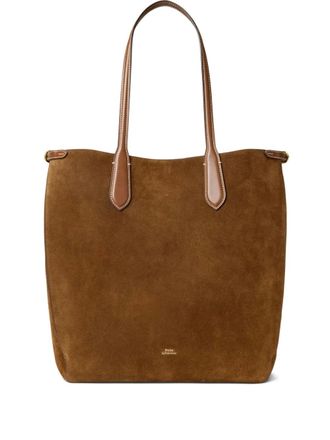 Polo Ralph Lauren sac cabas Bellport North-South - Marron