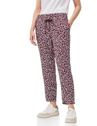 Cecil 3716650 Pantalon Ample &agrave; Motifs, Rouge m&ucirc;re, S / 28L Femmes