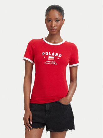 Guess T-Shirt W6YI16 K3995 Rot Slim Fit