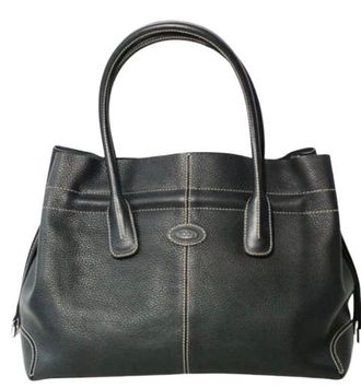 Tod's Black Leather Lady D Bag
