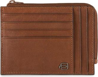 Piquadro Homme, Accessoires, Brun, Taille: ONE Size Porte-monnaie zipp&eacute; avec porte-cartes de cr&eacute;dit, porte-documents et protection antifraudes Rfid