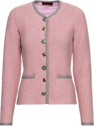 Reitmayer Strickjacke Linksstrickjacke mit Hirschstick