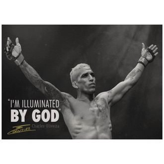 Generic Charles Oliveira Do Bronx Zitat | Fotodruck-Poster | vorsigniert | Pro Glanzpapier | Größe: A2 (42 x 59,4 cm) | Gott
