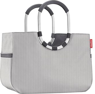 Reisenthel Sac de courses - 46 x 34 cm - Gris - Noir - Polyester - Aluminium - Poignées de transport en forme danneau, gris, L