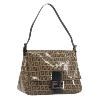 Fendi Pre-owned Sac port&eacute; &eacute;paule en toile Zucchino - Femme - Pre-owned - Brun - Taille: ONE Size
