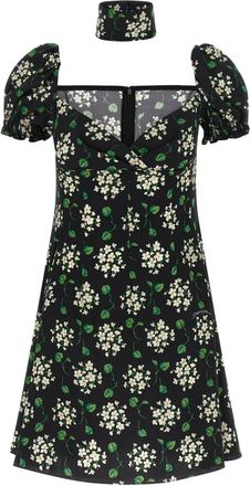 Dolce & Gabbana Femme, Robes, Noir, Taille: 40 FR Mini-robe Charmeuse Florale