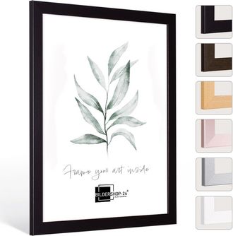 Bildershop-24 Bilderrahmen Monza in SCHWARZ in 50 X 70 PUZZLEFORMAT, 60 Größen und 12 Farben Fotorahmen, Wechselrahmen, Posterrahmen, Puzzlerahmen