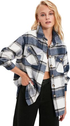 Trendyol Trendyol Damen Trendyol s kariertes Hemd Shirt, Multi Color, 34