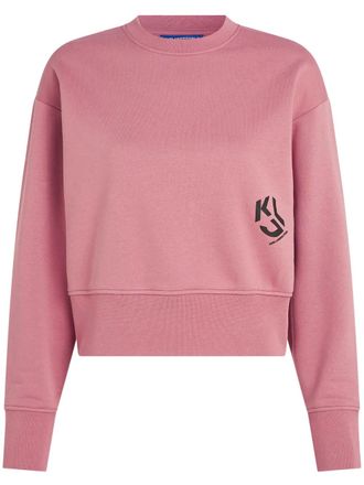 Karl Lagerfeld sweat &agrave; logo imprim&eacute; - Rose