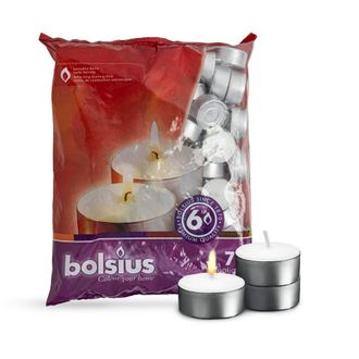 Bolsius Bolsius Teelicht, Paraffin Wachs, wei&szlig;, 70 St&uuml;ck