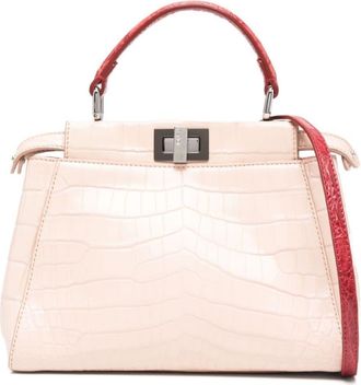 Fendi Mini Peekaboo Handtasche - Rosa
