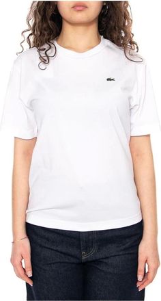 Lacoste Femme, Tops, Blanc, Taille: 40 FR T-Shirt