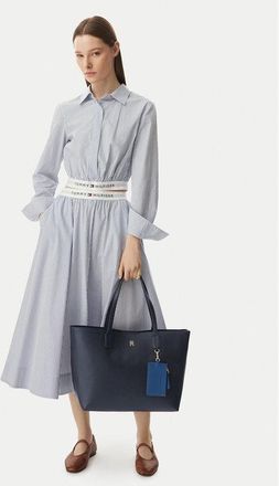 Tommy Hilfiger Handtasche Th Icon Tote AW0AW18724 Dunkelblau