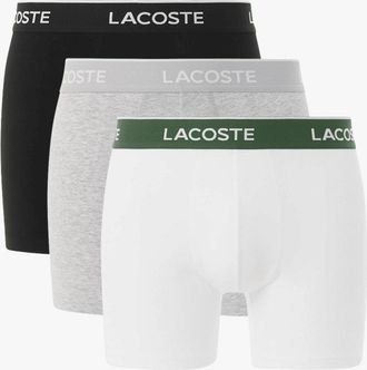 Lacoste Lot de 3 boxers en coton stretch