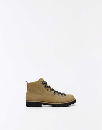 Bershka bottines de randonn&eacute;e casual couleur camel-Marron