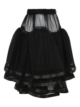 Comme Des Garçons minijupe en tulle à détail de ruban