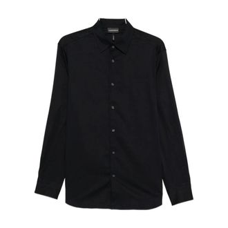 Emporio Armani Homme, Chemises, Noir, Taille: 3XL Chemise Boutonn&eacute;e &agrave; Manches Longues