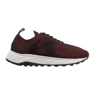 Kiton Homme, Chaussures, Rouge, Taille: 41 1/2 EU Regular Textured Baskets